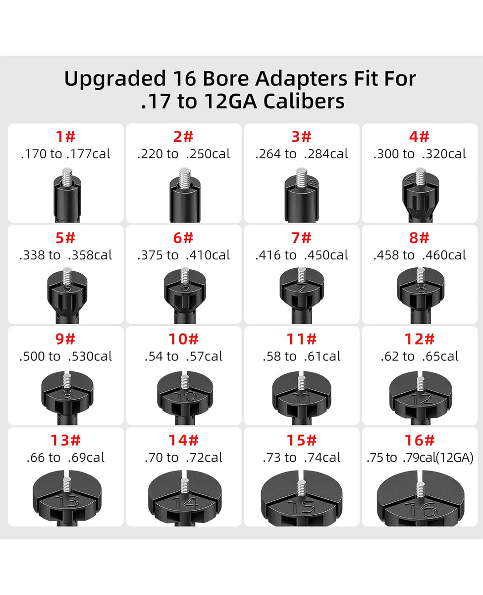 MidTen Bore Sight Kit for .17 to 12GA Calibers Boresighter with Button