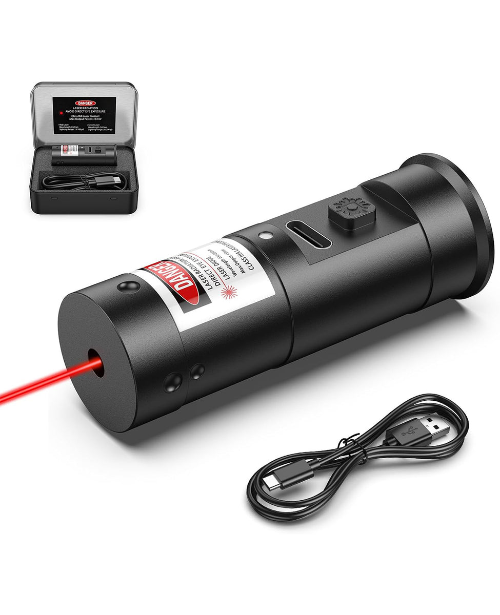 MidTen Rechargeable Red/Green Laser Bore Sight 12 Gauge with Push On/O
